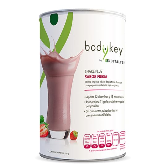 Bodykey Shake Plus sabor Fresa - Amway Honduras.
